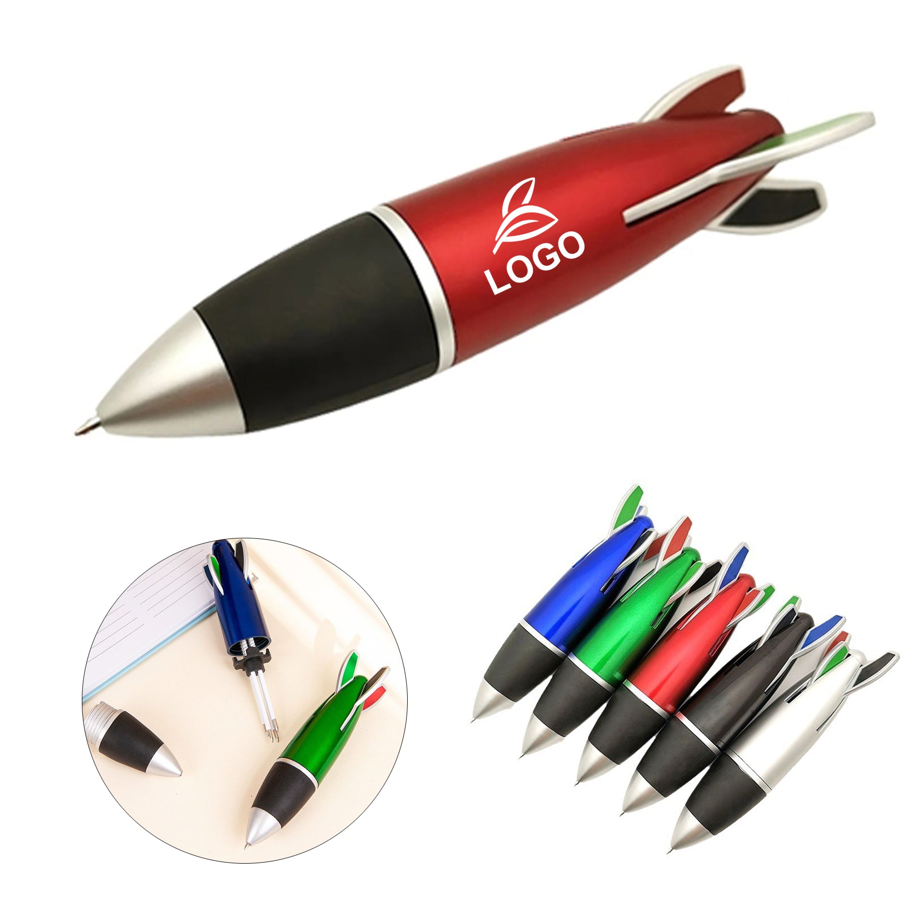 SUPSAW120 4 Color Rocket Shape Ballpoint Pens – promotionsgifts